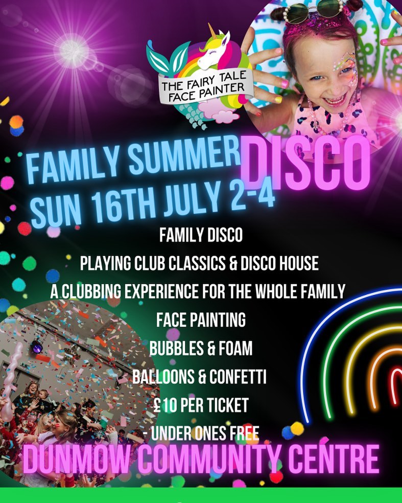 Family Summer Disco at Dunmow Community Centre - Discover Uttlesford